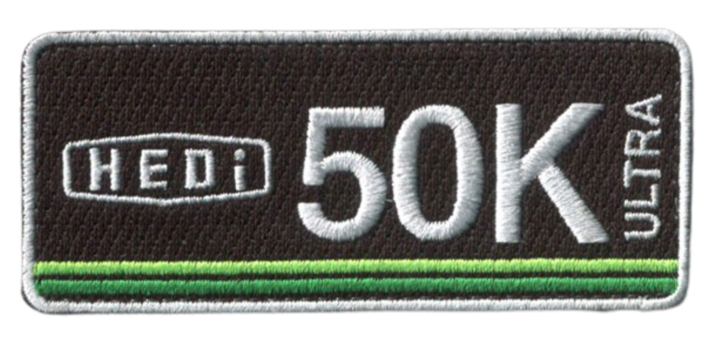HEDi | Patches | 50K Ultra Running Reflective 3.5"W x 1.5"H Patch