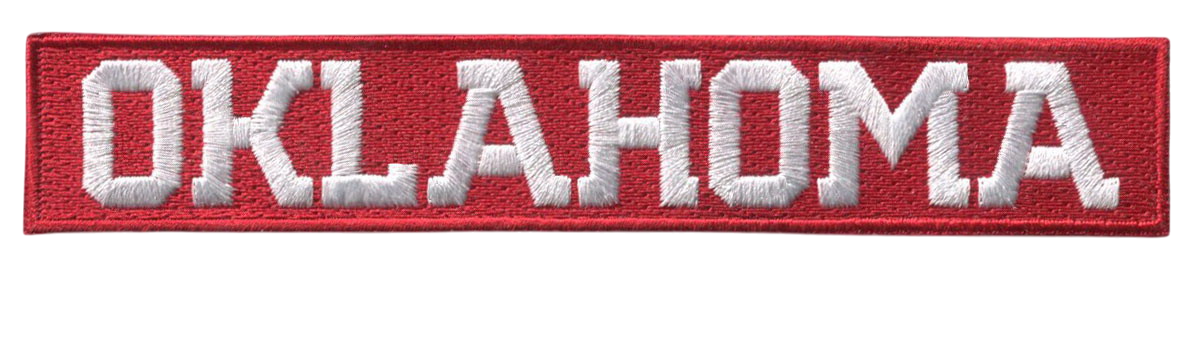 Oklahoma Name Tape 1”H x 5. 75”W (Not an Iron-on Patch) – HEDi
